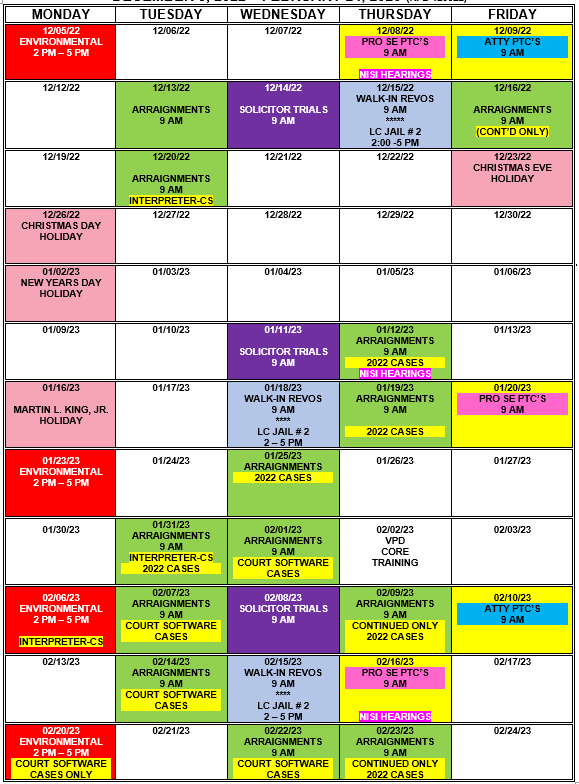 Municipal Court Schedule | City of Valdosta, GA